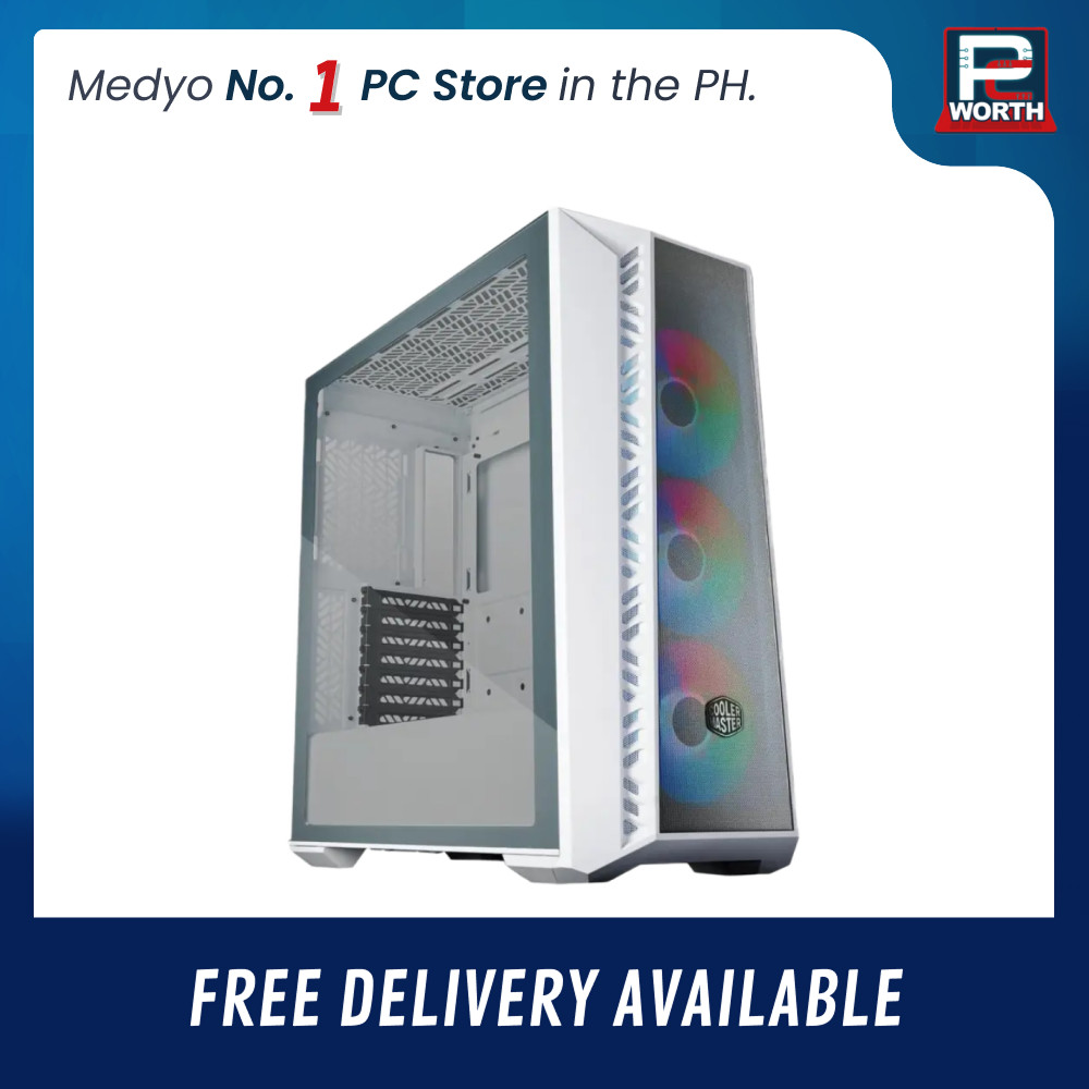COOLER MASTER MASTERBOX 520 MESH WHITE 3 PCS ARGB FAN ATX CASE | PC Worth