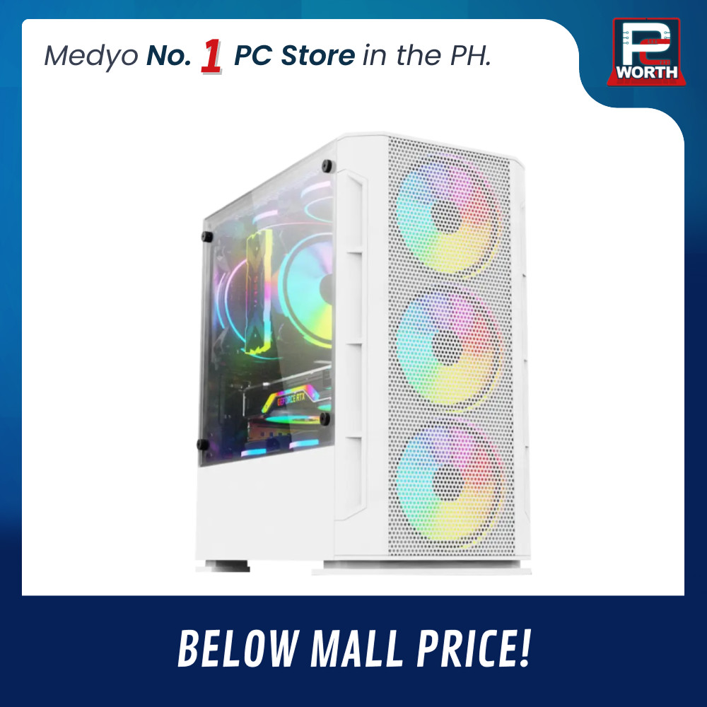 YGT B708 MESH GAMING WHITE MATX CASE | PC Worth