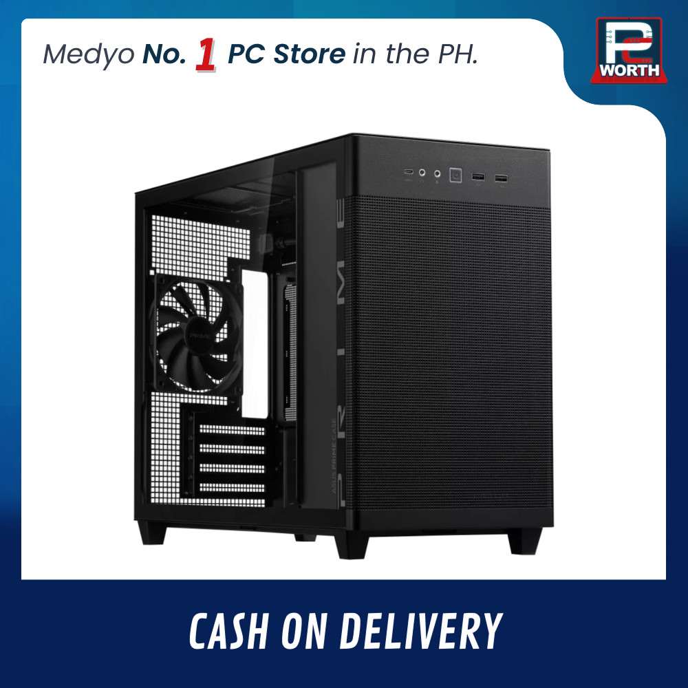 ASUS PRIME AP201 TG TEMPERED GLASS BLACK 1 REGULAR FAN MATX CASE | PC Worth