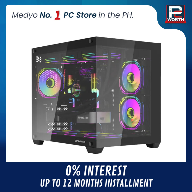 DARK FLASH C285MP BLACK NO FAN MATX CASE | PC Worth
