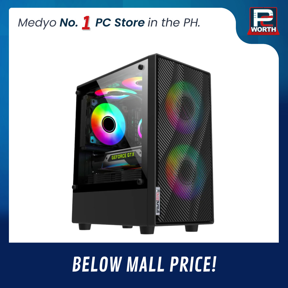 GROUND ZERO FLOW BLACK W 3PCS STATIC RGB FAN MATX CASE | PC Worth