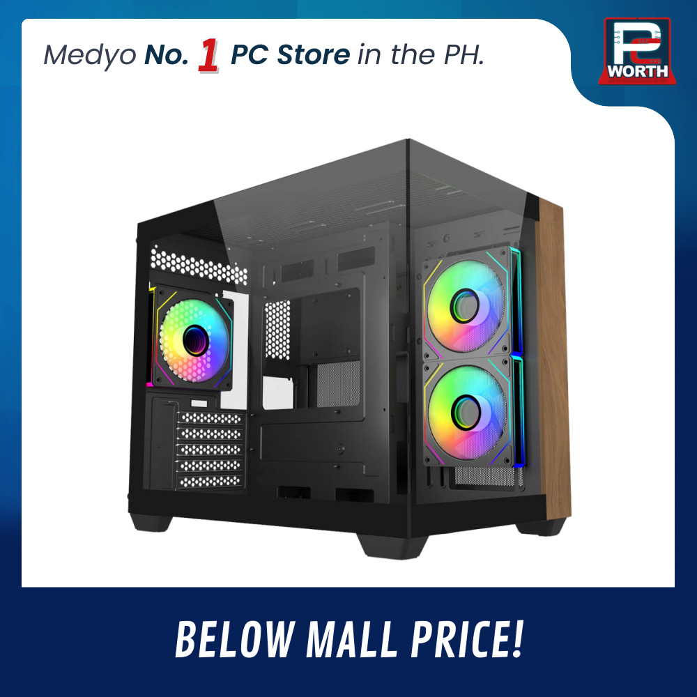 COOLER MASTER ELITE 481 WOOD BLACK TG W 3 ARGB FANS MATX CASE | PC Worth