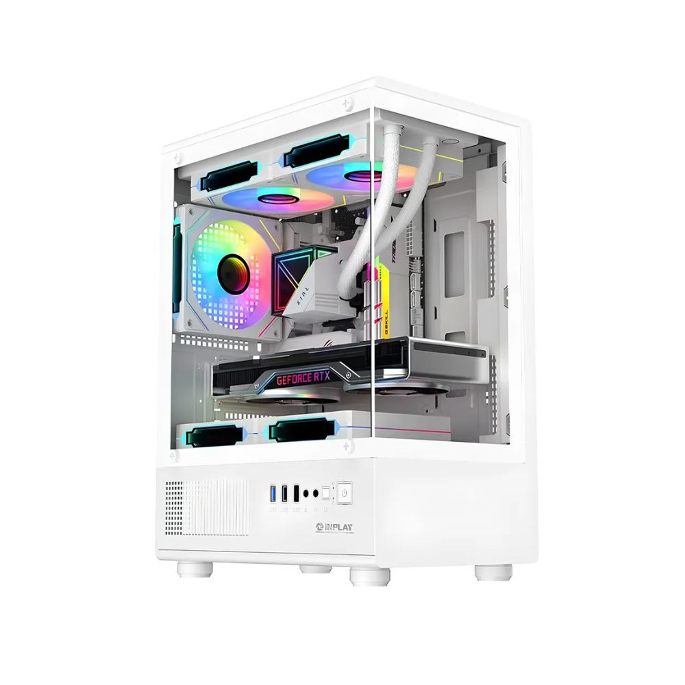 INPLAY OPENVIEW V300 WHITE MATX CASE | PC Worth