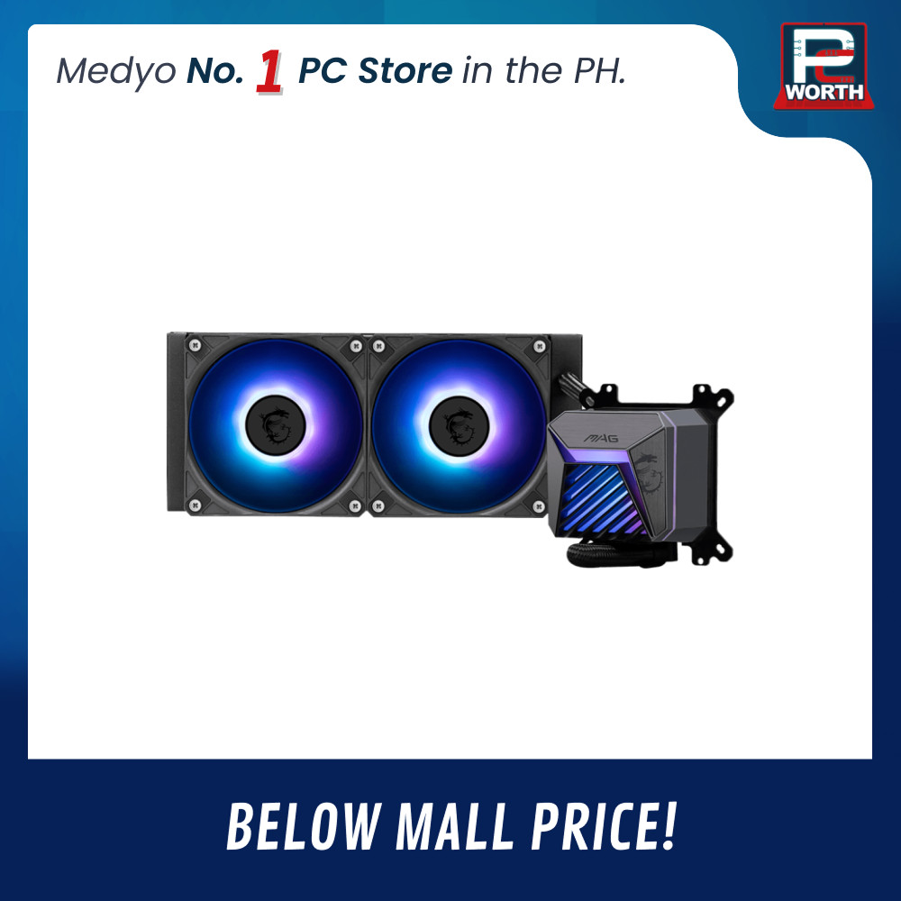 MSI MAG CORELIQUID A15 240 240MM ARGB 2 FANS AIO COOLER | PC Worth