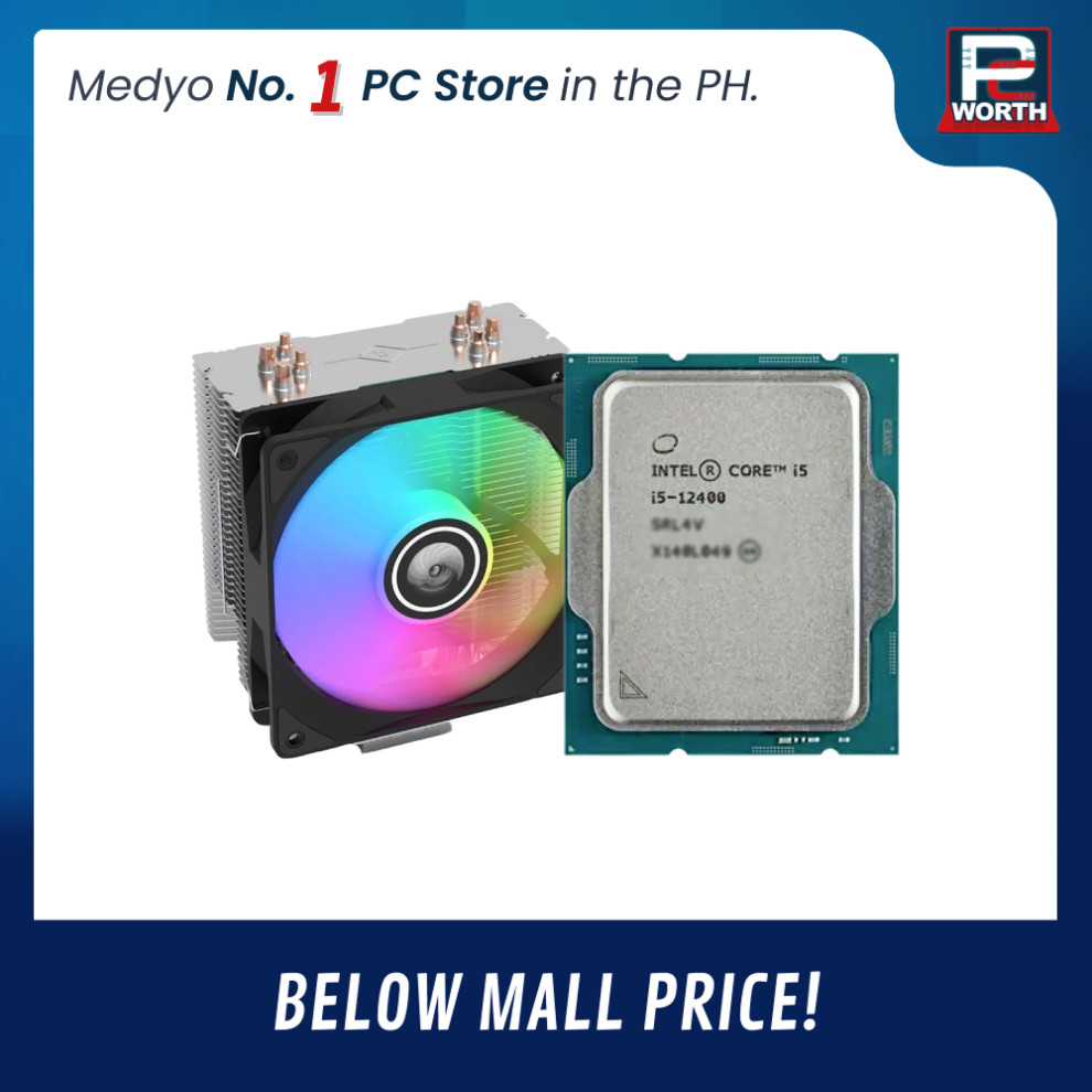 INTEL CORE I5 12400 MPK (LGA 1700) WITH RF-P4 S40 RGB CPU COOLER (TRAY ...