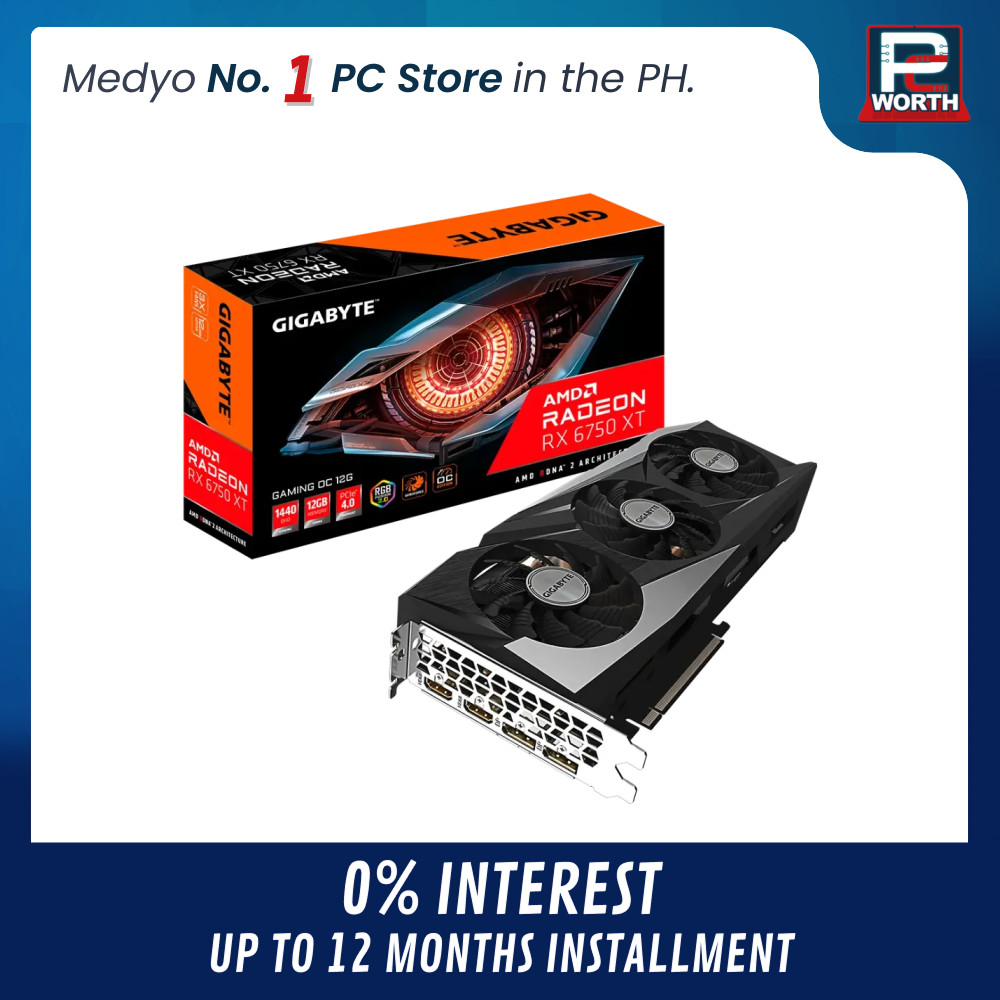 RADEON RX 6750 XT GIGABYTE GAMING OC 12GB GDDR6 TRIPLE FAN | PC Worth