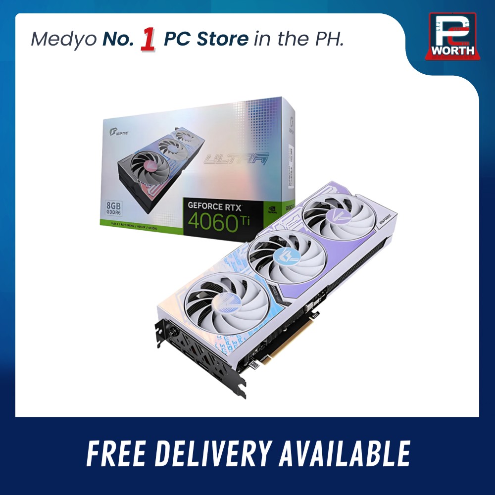 GEFORCE RTX 4060 TI COLORFUL IGAME ULTRA OC 8GB GDDR6 WHITE TRIPLE FAN ...
