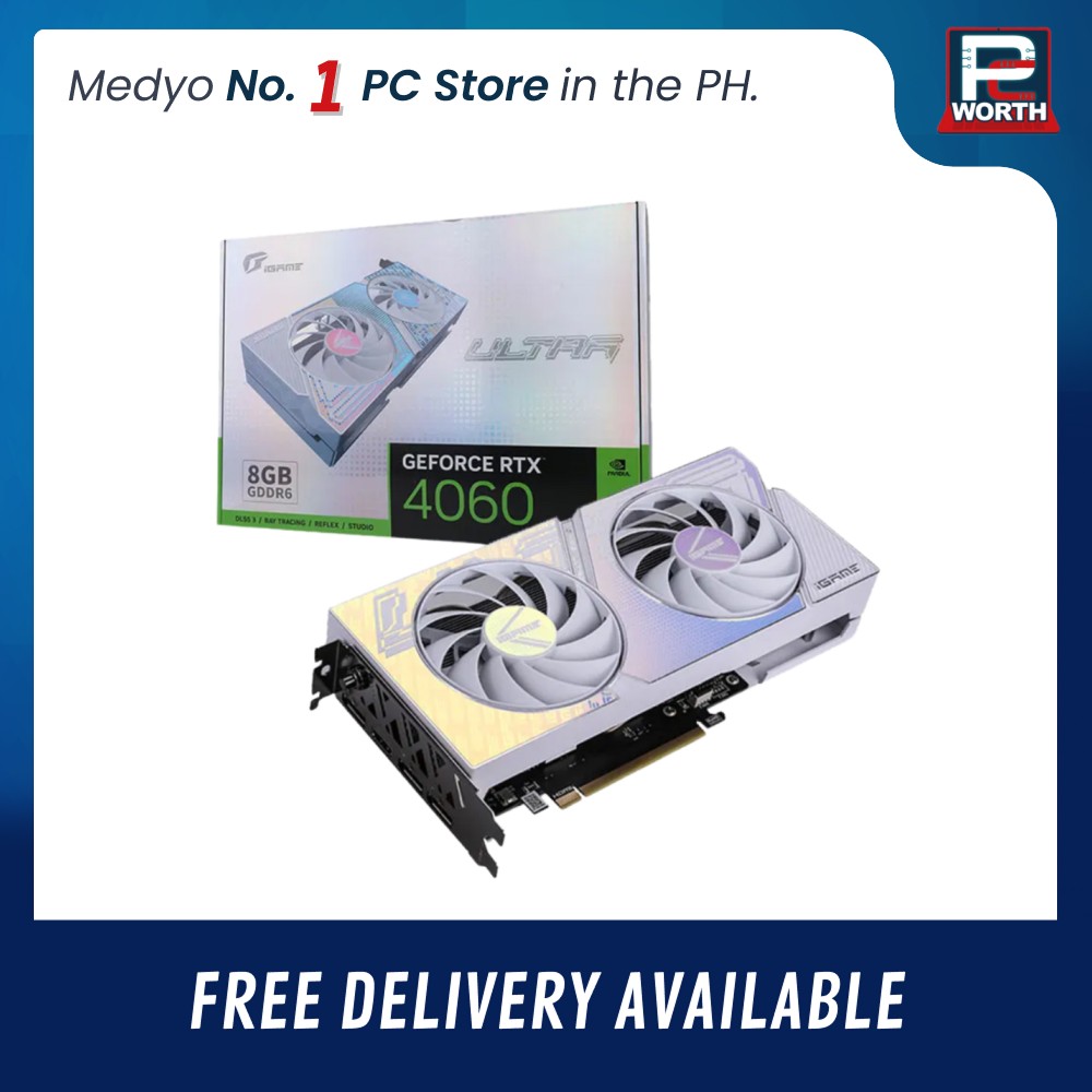 GEFORCE RTX 4060 COLORFUL IGAME ULTRA W DUO OC 8GB GDDR6 WHITE DUAL FAN ...