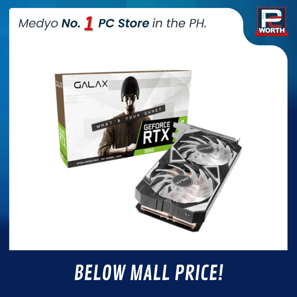 GEFORCE RTX 3050 GALAX EX 1 CLICK OC 8GB GDDR6 DUAL FAN | PC Worth
