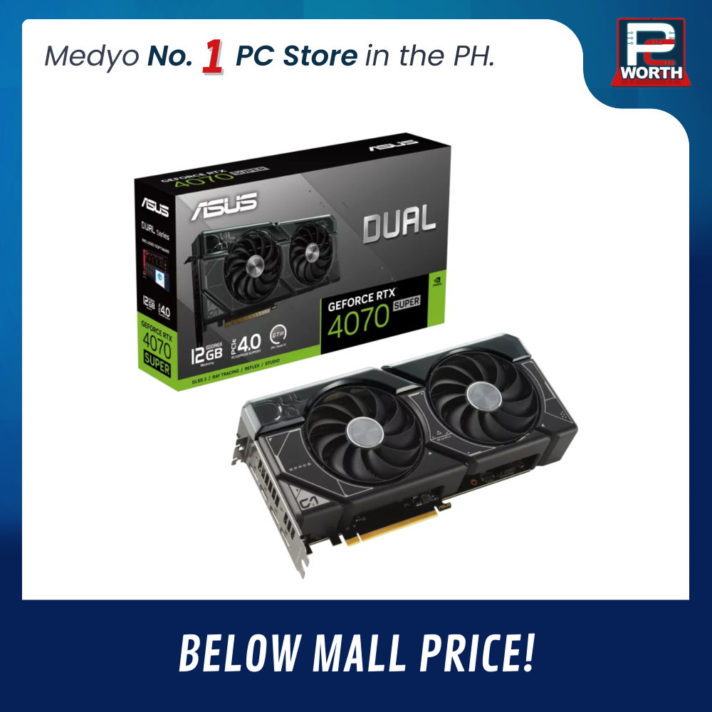 GEFORCE RTX 4070 SUPER ASUS DUAL 12GB GDDR6X DUAL FAN | PC Worth