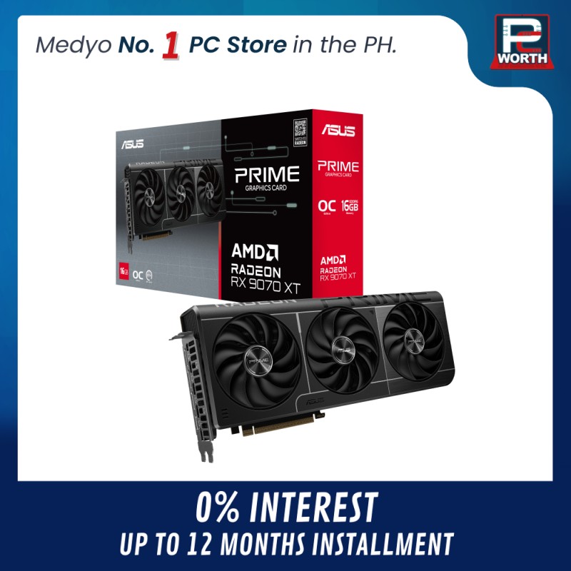 RADEON RX 9070 XT ASUS PRIME OC EDITION 16GB GDDR6 TRIPLE FAN | PC Worth