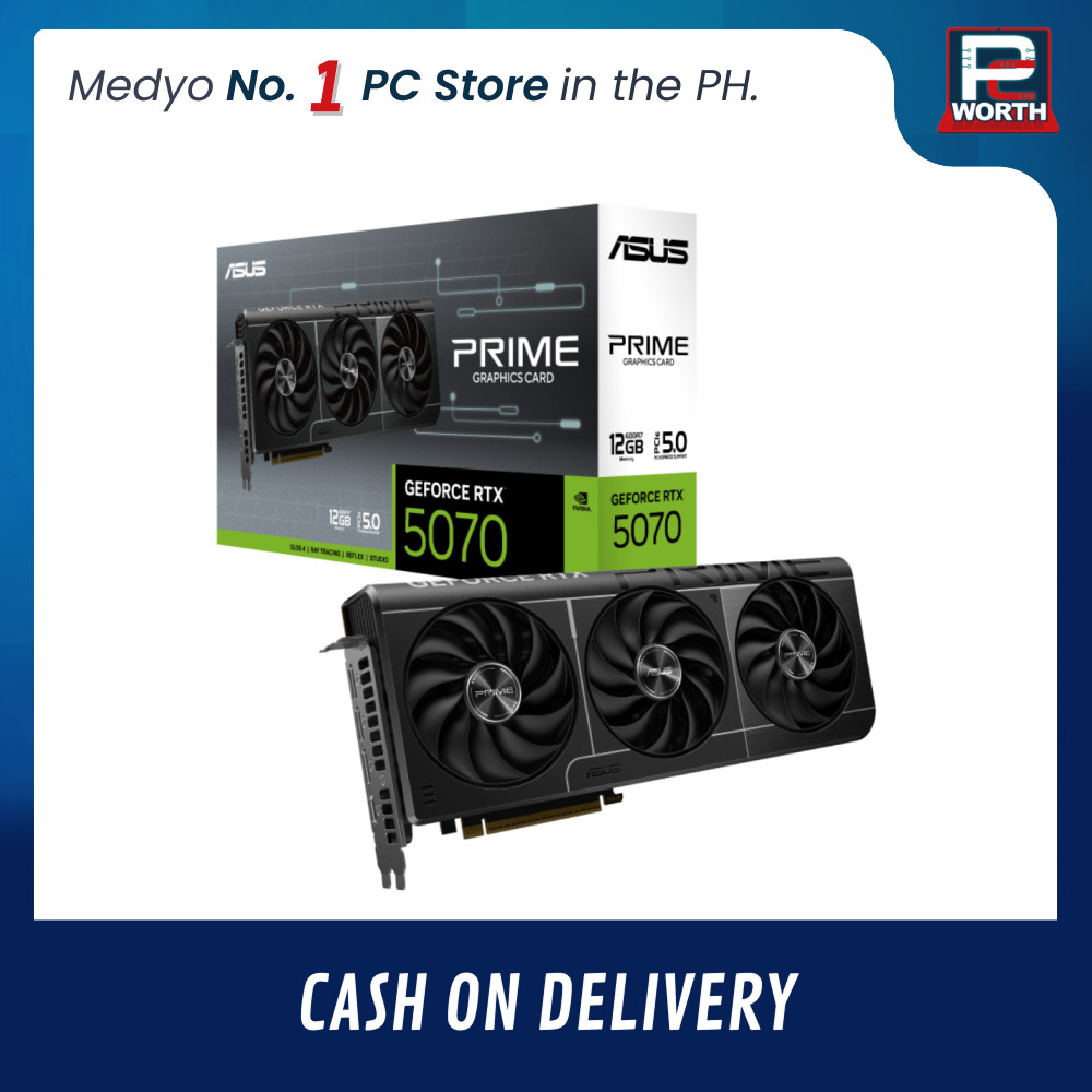 GEFORCE RTX 5070 ASUS PRIME 12GB GDDR7 BLACK TRIPLE FAN | PC Worth