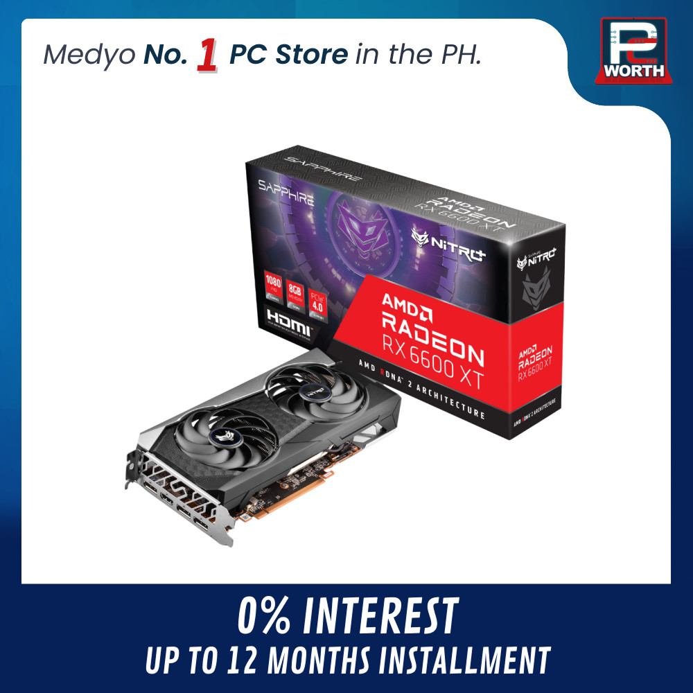 RADEON RX 6600 XT SAPPHIRE NITRO OC 8GB DUAL FAN RGB | PC Worth