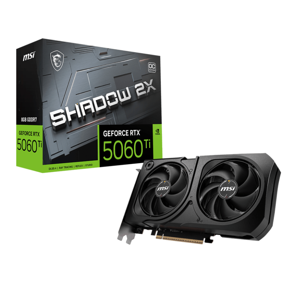 GEFORCE RTX 5060 TI MSI SHADOW 2X OC PLUS 8GB GDDR7 DUAL FAN | PC Worth