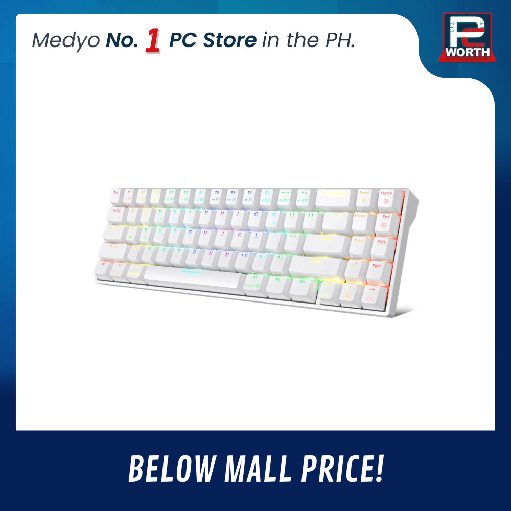 ROYAL KLUDGE RK71 WHITE DUAL MODE (BLUE SWITCH) | PC Worth