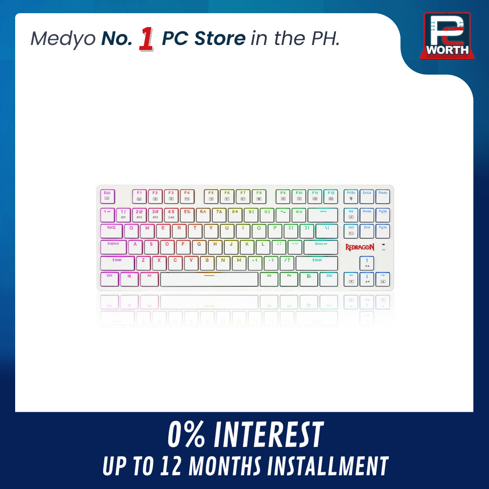 REDRAGON K539W-RGB ANUBIS WHITE BROWN SWITCH (LOW PROFILE) | PC Worth