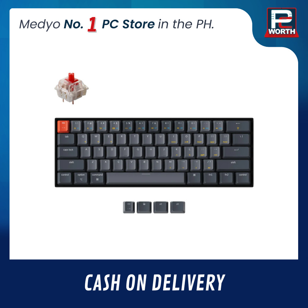 KEYCHRON K12 WHITE LED BACKLIGHT HOT-SWAP RED SWITCH KEYBOARD | PC Worth