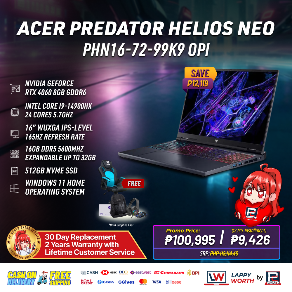 ACER PREDATOR HELIOS NEO PHN16-72-99K9 OPI | PC Worth