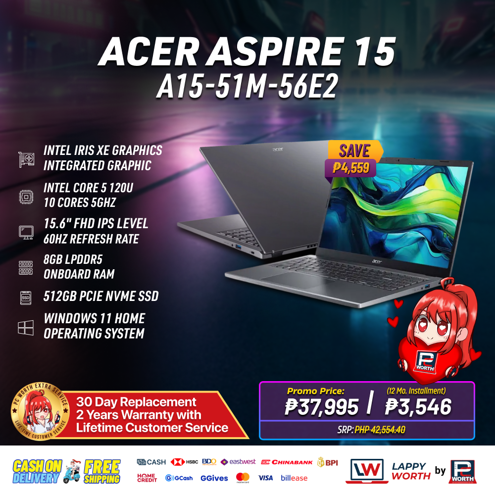 ACER ASPIRE 15 A15-51M-56E2 | PC Worth