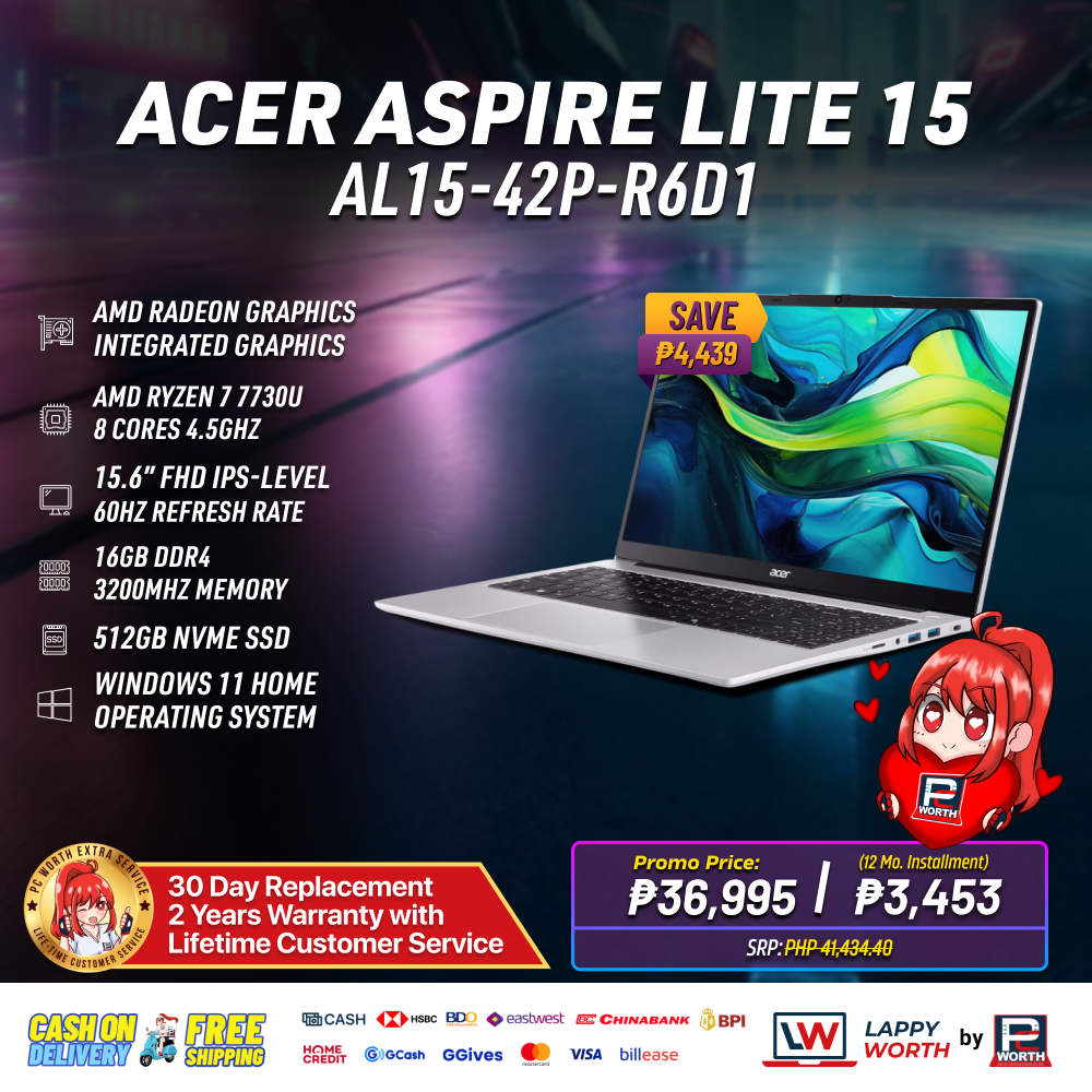 ACER ASPIRE LITE 15 AL15‑42P‑R6D1 | PC Worth