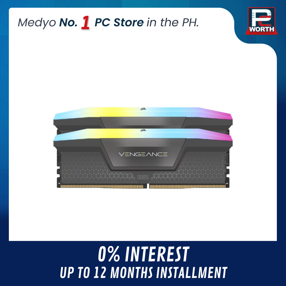 CORSAIR VENGEANCE RGB BLACK 16GBX2=32GB 5200MHZ DDR5 CL40 XMP EXPO | PC ...